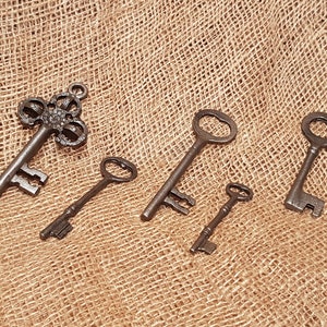 Cast Iron Decorative Keys set of 5 | Etsy