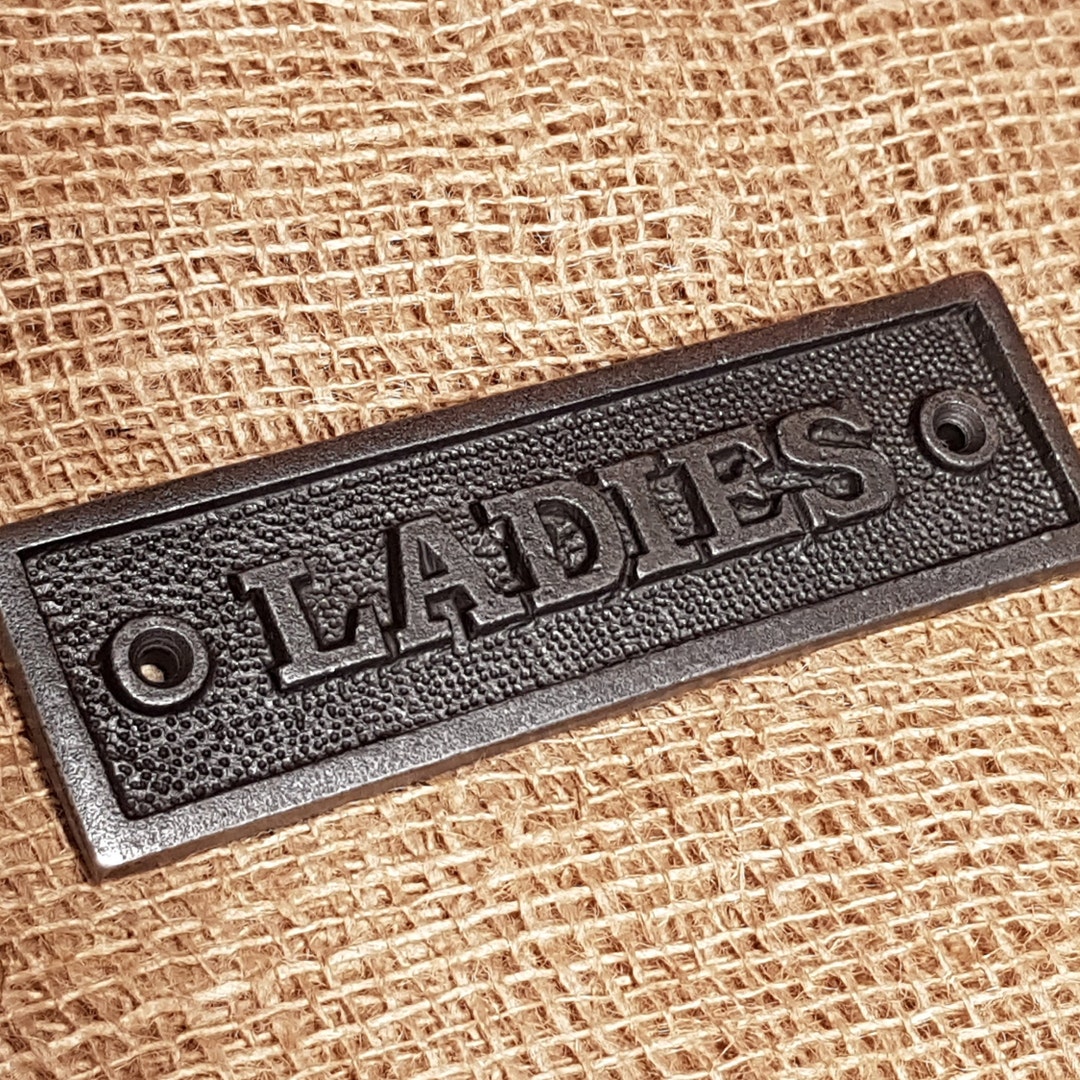 The - Ladies - Cast Iron Vintage Plaque - Etsy