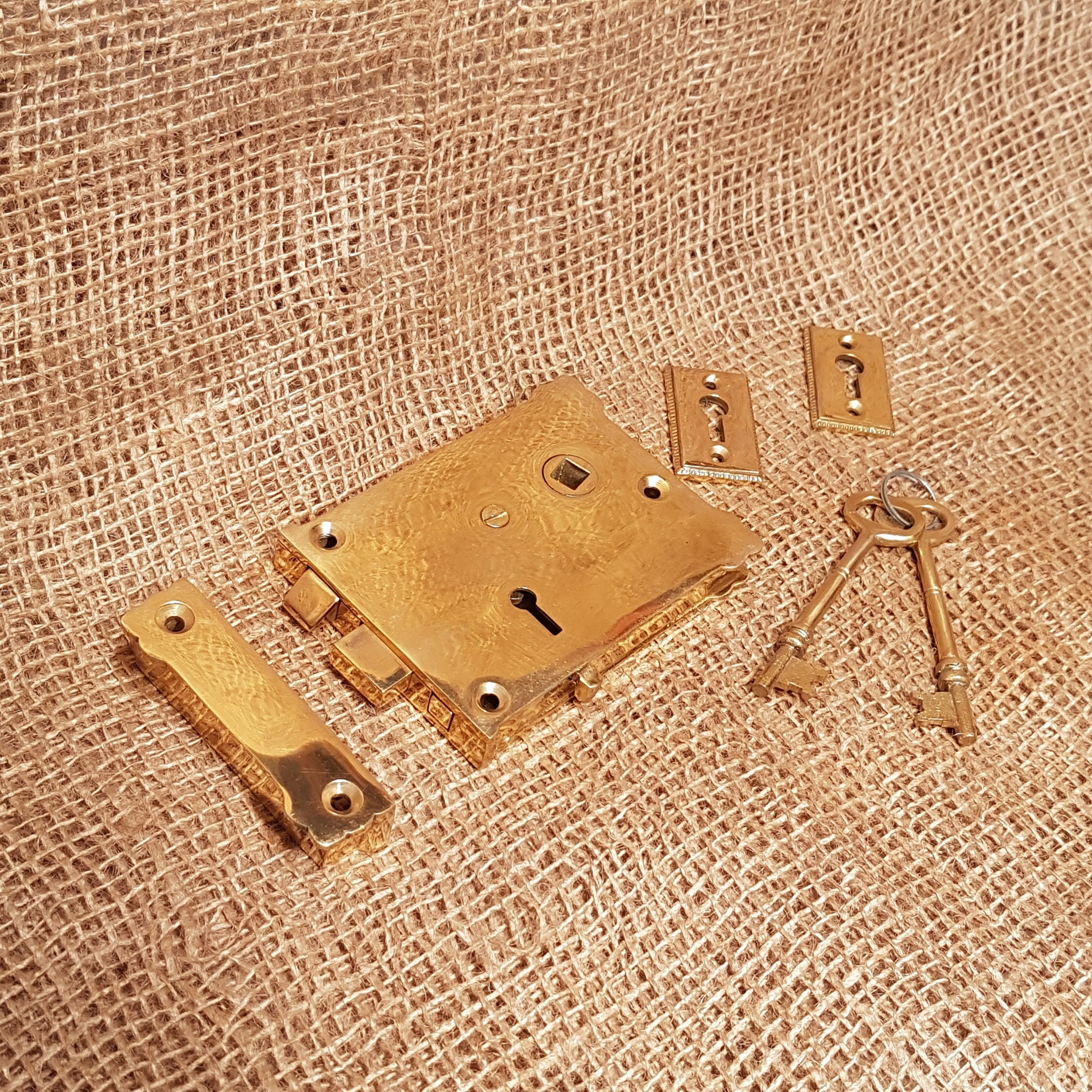 Solid Brass Rim Lock C/w 2 Brass Keys - Etsy