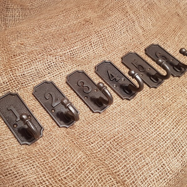 Numbered Hooks - Etsy