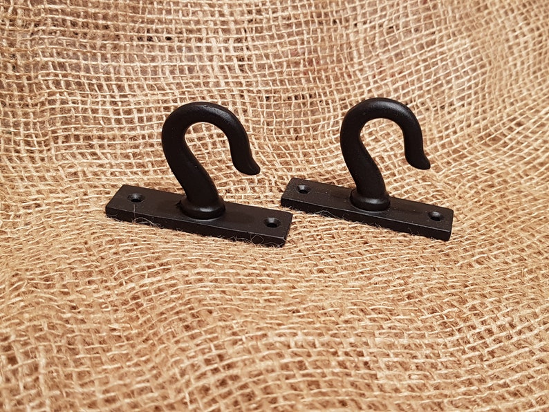 Square Flange Ceiling Hooks 2 X Black Hooks | Etsy