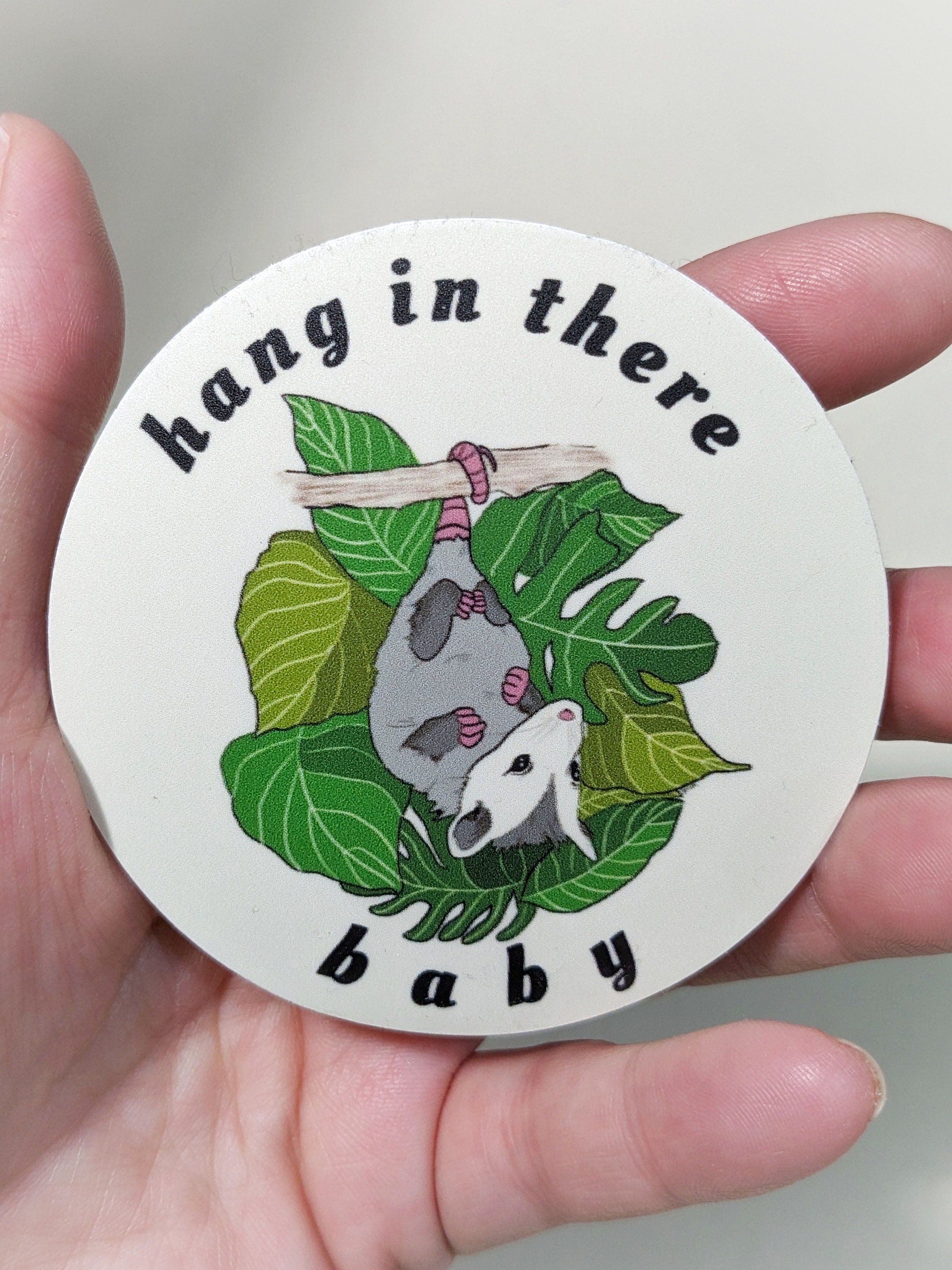 Positive Possum Sticker, Vinyl Decal Original Art for Indoor Outdoor ...