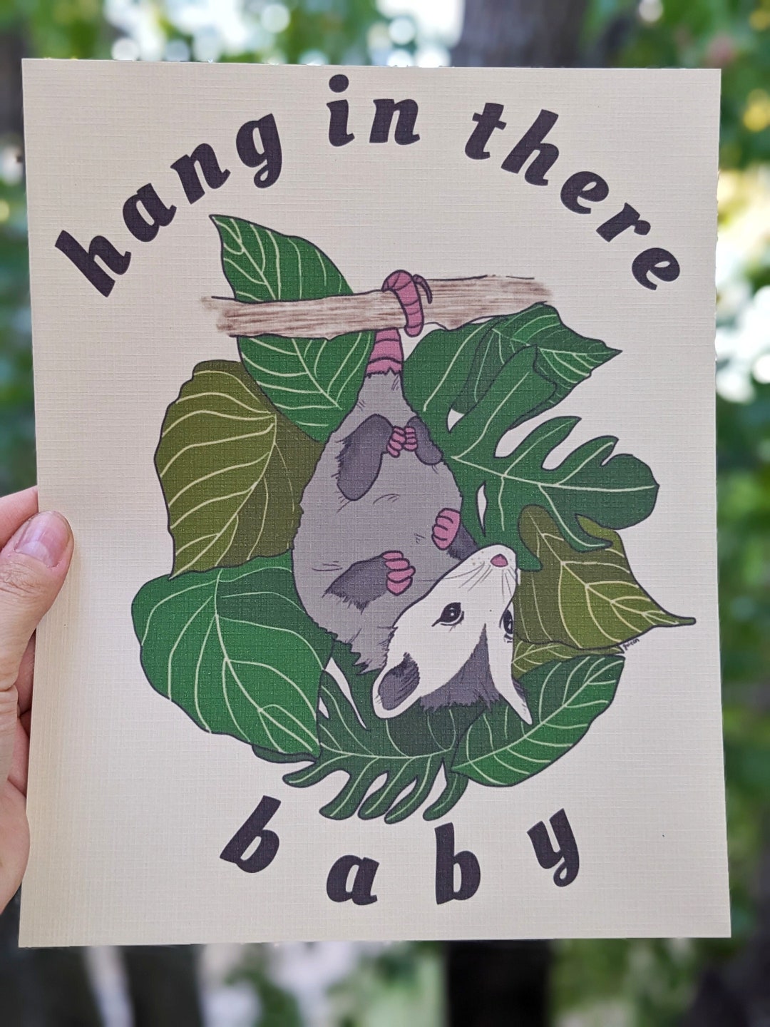 Positive Possum Poster Super Cute Sweet Funny Poster - Etsy