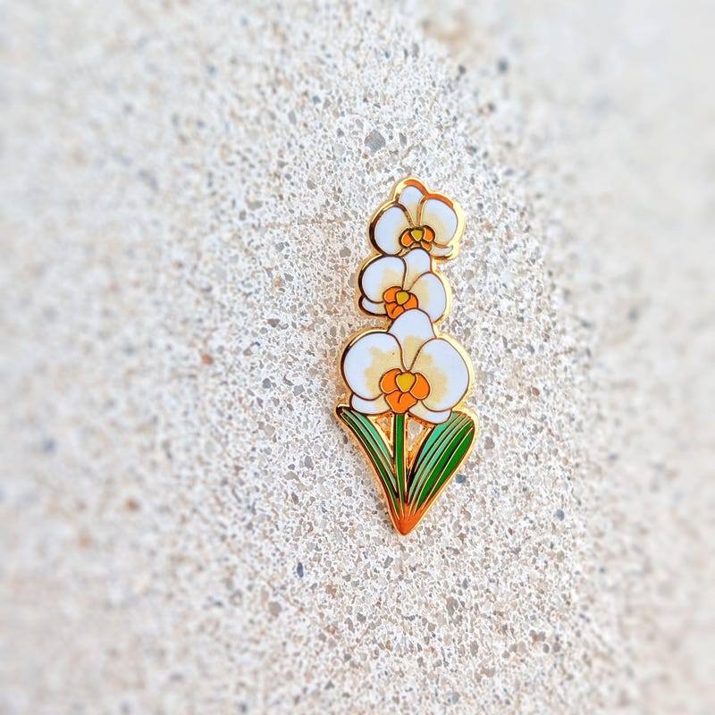 Orchid Lapel Pin - Etsy