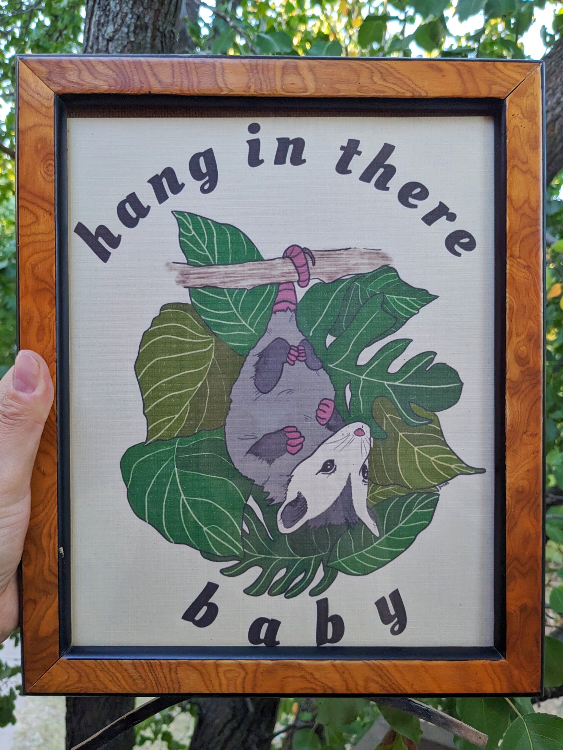 Positive Possum Poster Super Cute Sweet Funny Poster - Etsy