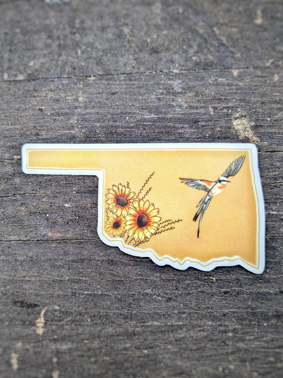 Cute Sticker, Oklahoma, Scissortail, Vinyl Decal Original Art for ...