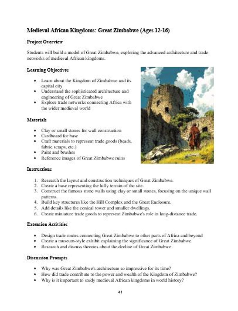 Homeschool History Projects: Hands-on Activity Guide (digital Download ...