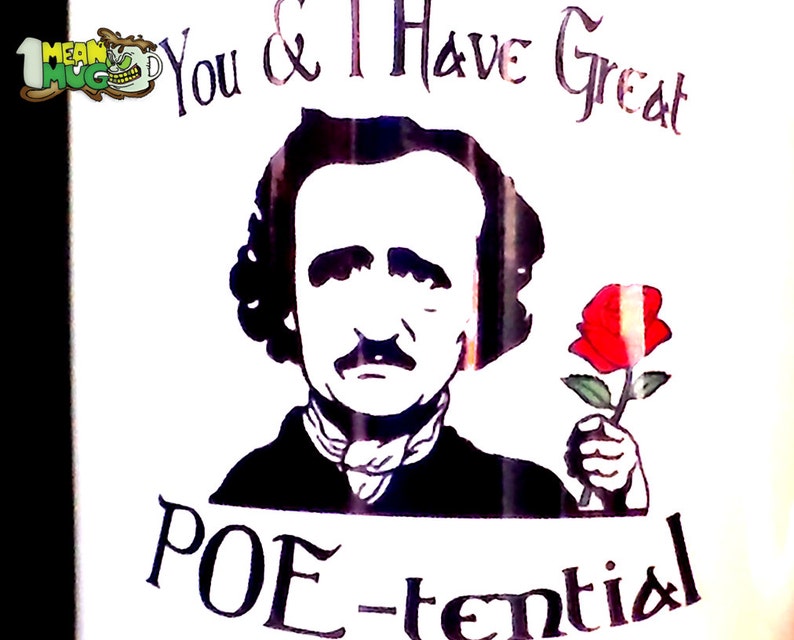 Great Poetential Funny Edgar Allan Poe Valentines Coffee Mug - Etsy