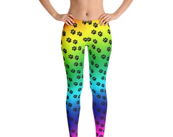Multicolor leggings | Etsy