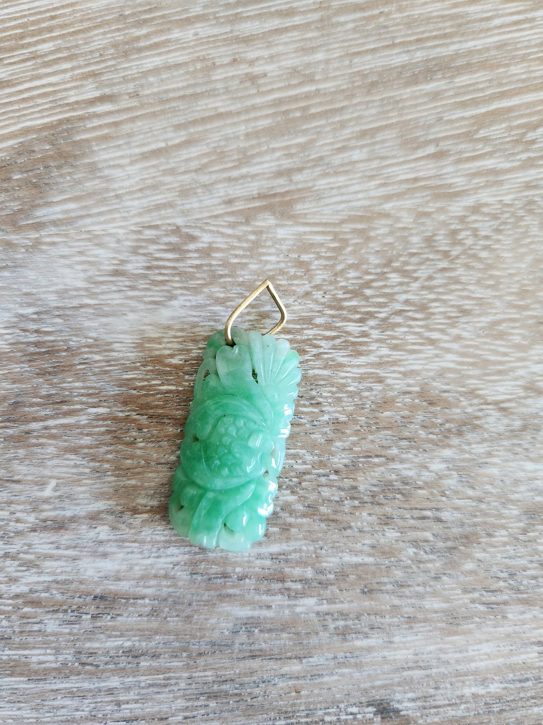 Antique Ethereal Carved Jadeite Jade Pendant / / / Vintage 1920s Green ...