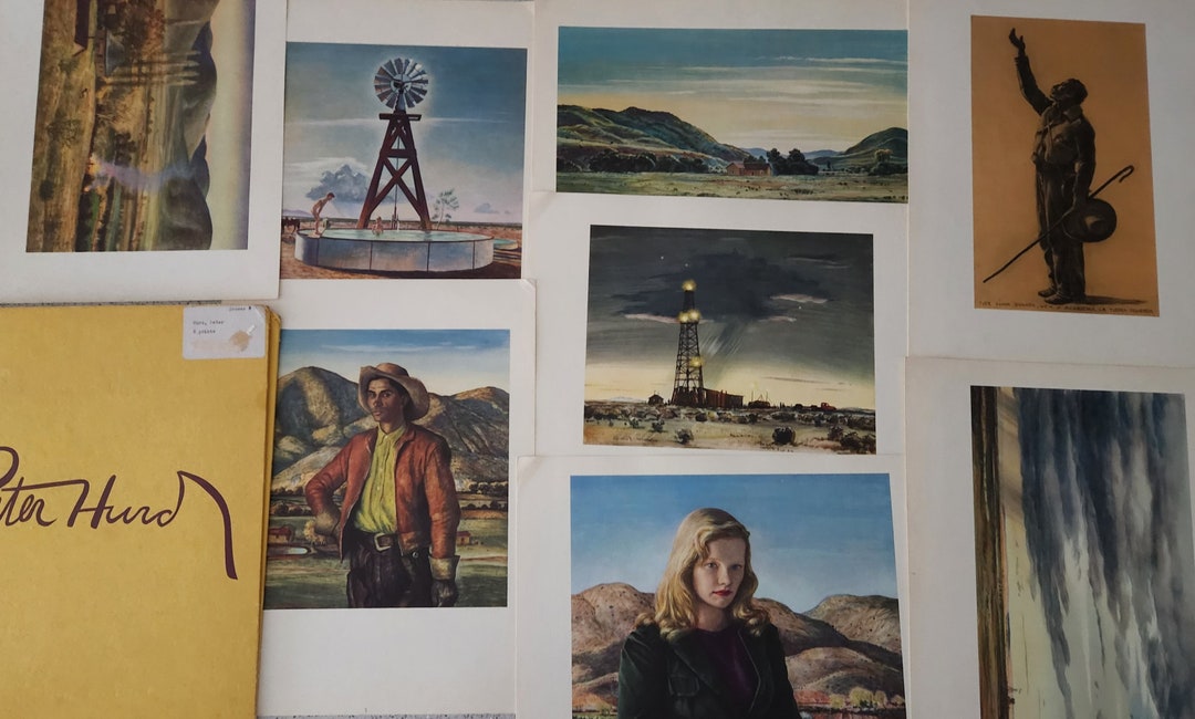 Peter Hurd Portfolio of Landscapes and Portraits / Set of 8 Prints ...
