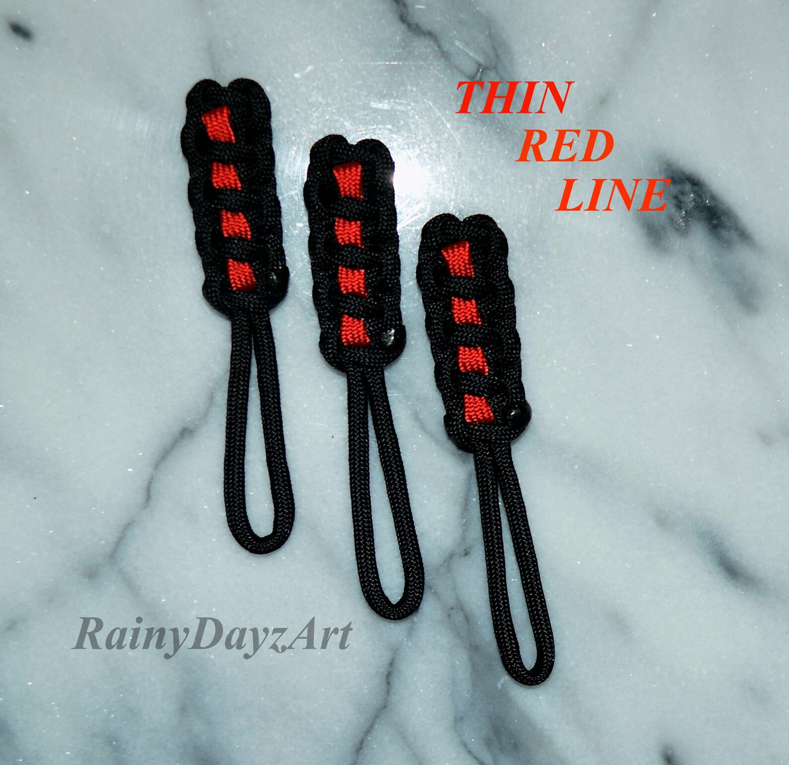 Thin Blue Line Zipper Pulls Thin Red Line First Responder | Etsy