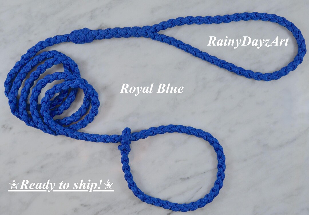 5 Foot Paracord Slip Leash, Blue Leash, TSA Approved Leash, Airport ...