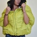 Yellow Quilted Jacket/windproof Jacket/yellow Warm Jacket/double Sided ...