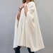 Winter Cape Coat/jacket for Women/white Wool Cape/cape Jacket/fashion ...