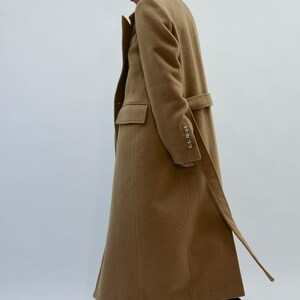 Handmade Wool Coat/winter Coat/cashmere Wool Coat/long Sleeve Trench ...