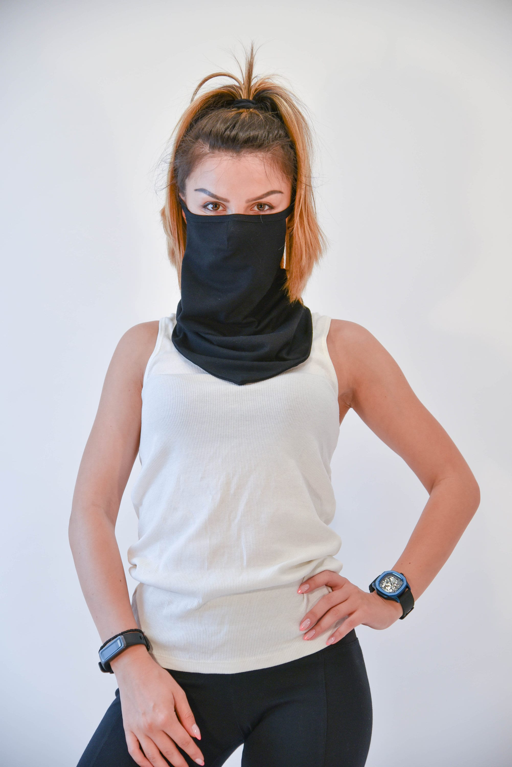 Black Long Face Mask/activity Accessory/washable Mask/reusable Washable ...