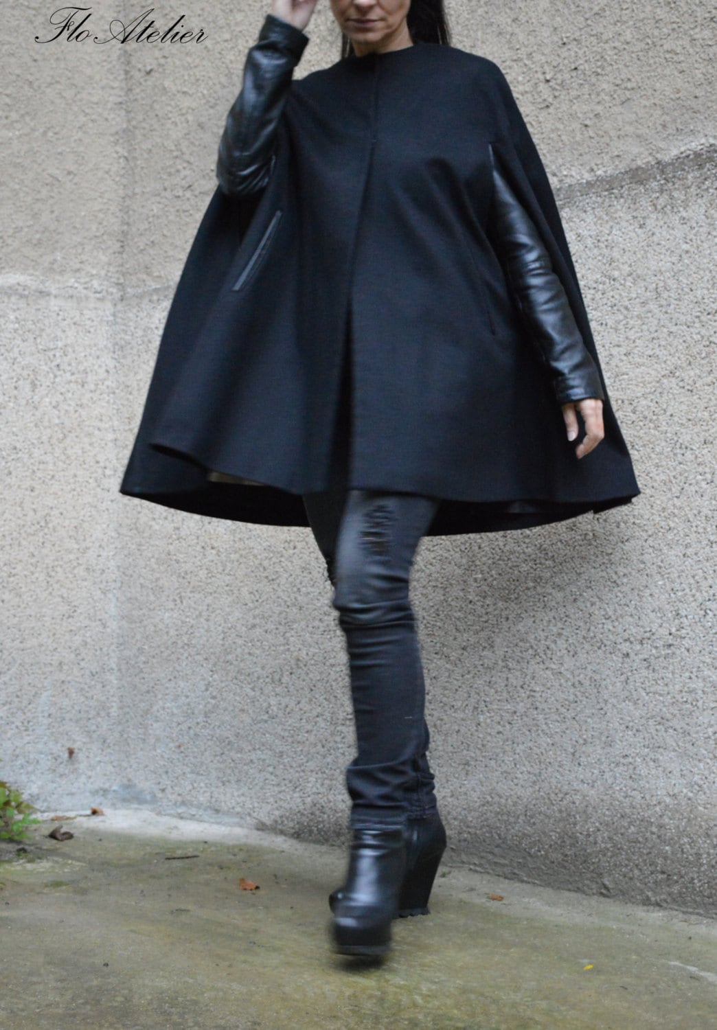 Winter Cloak Coat/jacket for Women/wool Cape/cape Jacket/fashion Cape ...