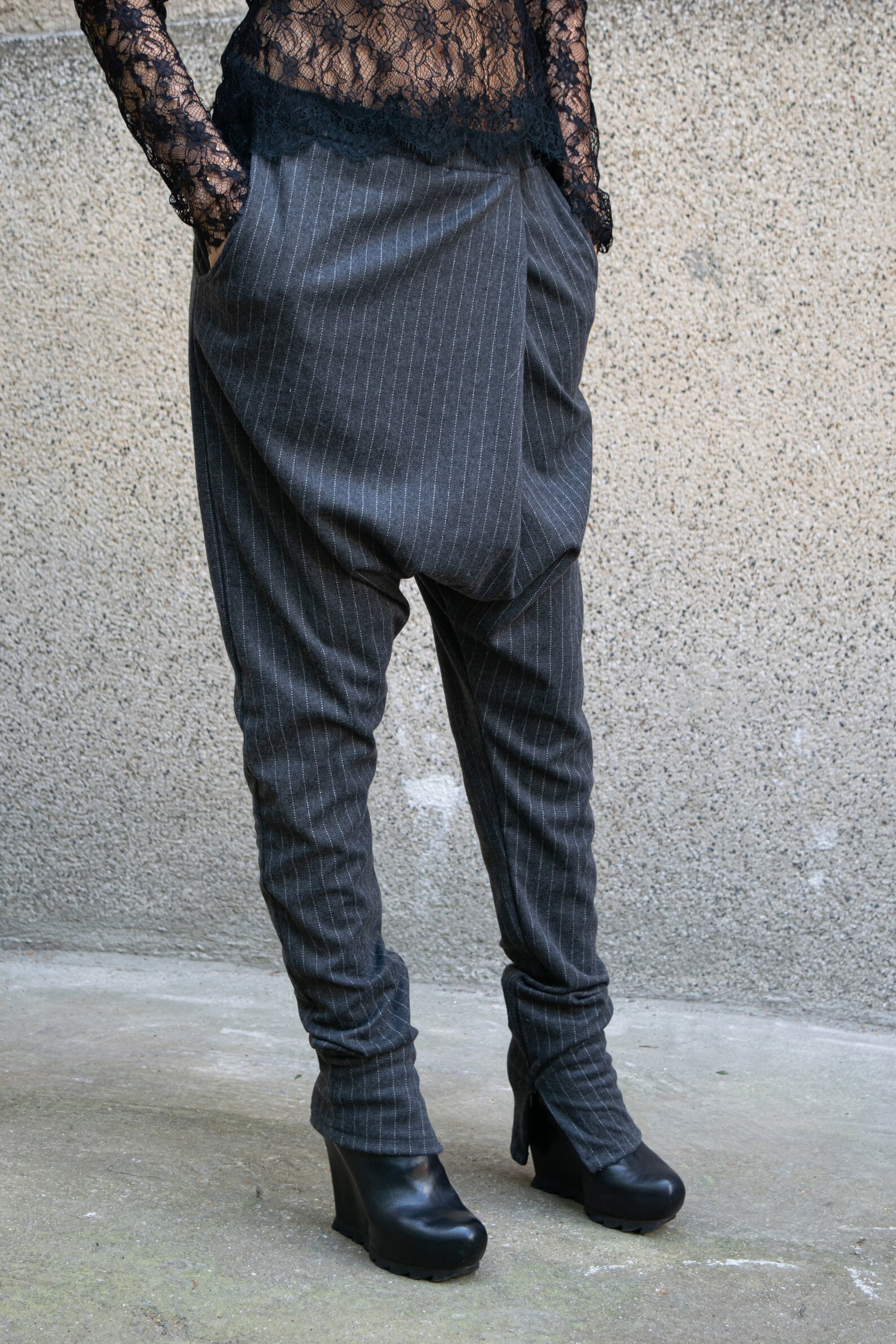 WRAPPED Pants/loose Pants/harem Pants/drop Crotch | Etsy