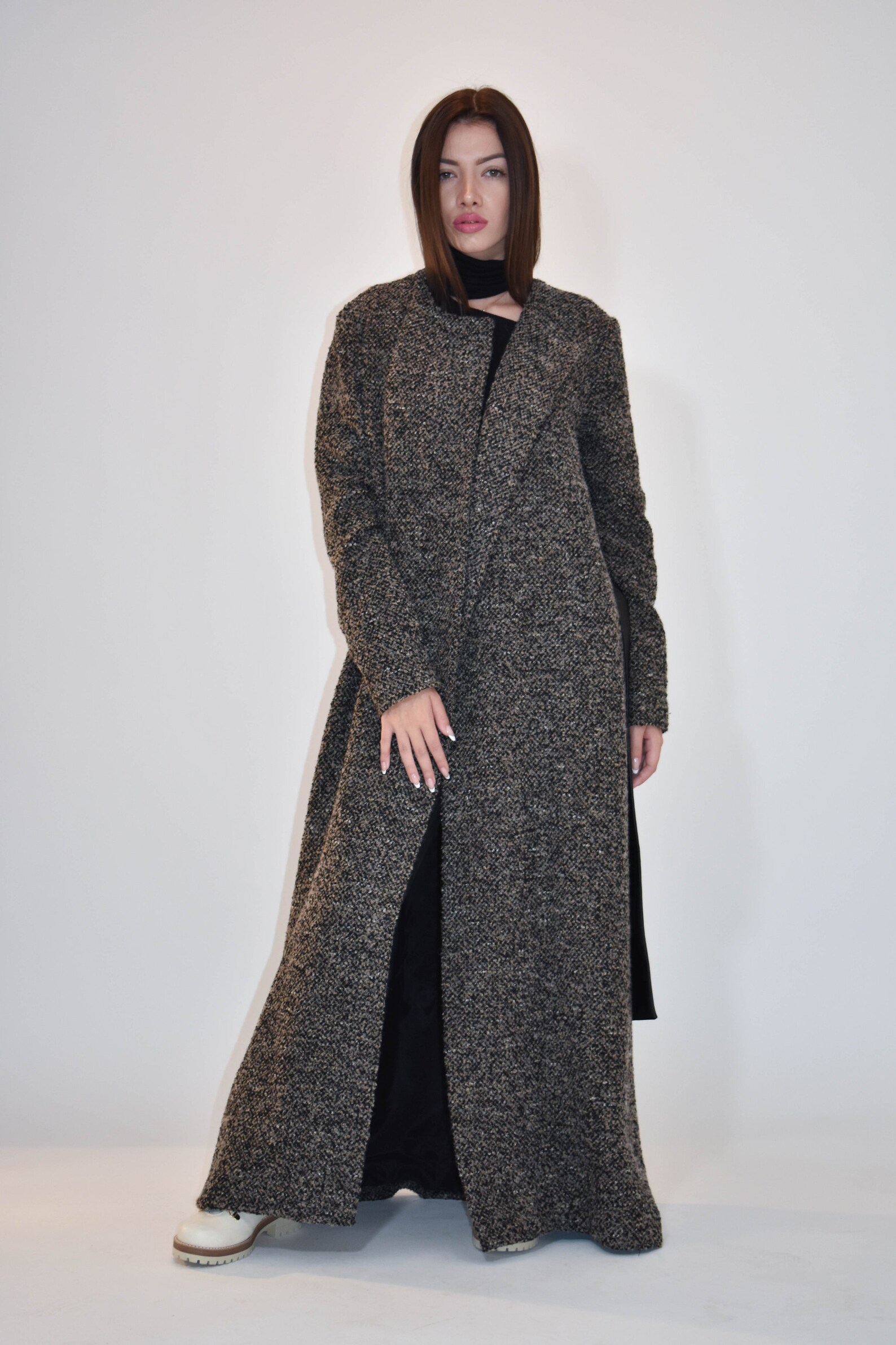 Wool Cardigan/draped Cardigan/long Cardigan/lined Long-line - Etsy