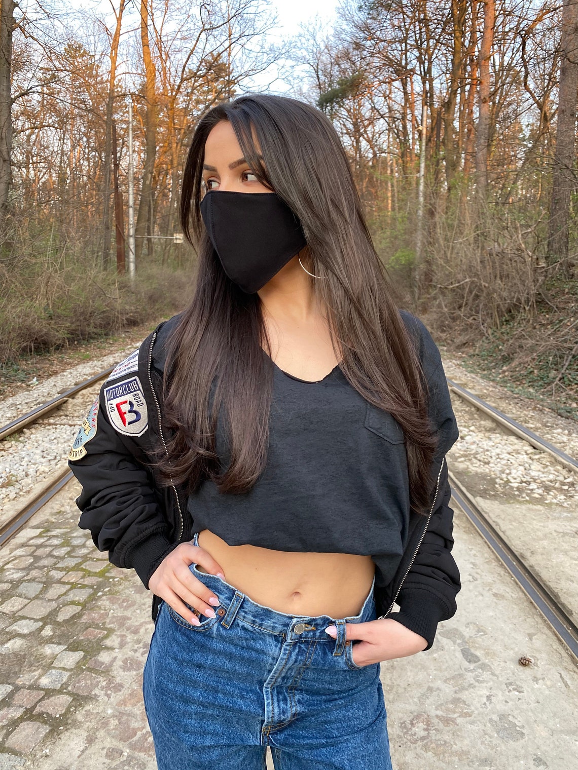 Black Face Mask With Filter/activity Mask/washable - Etsy