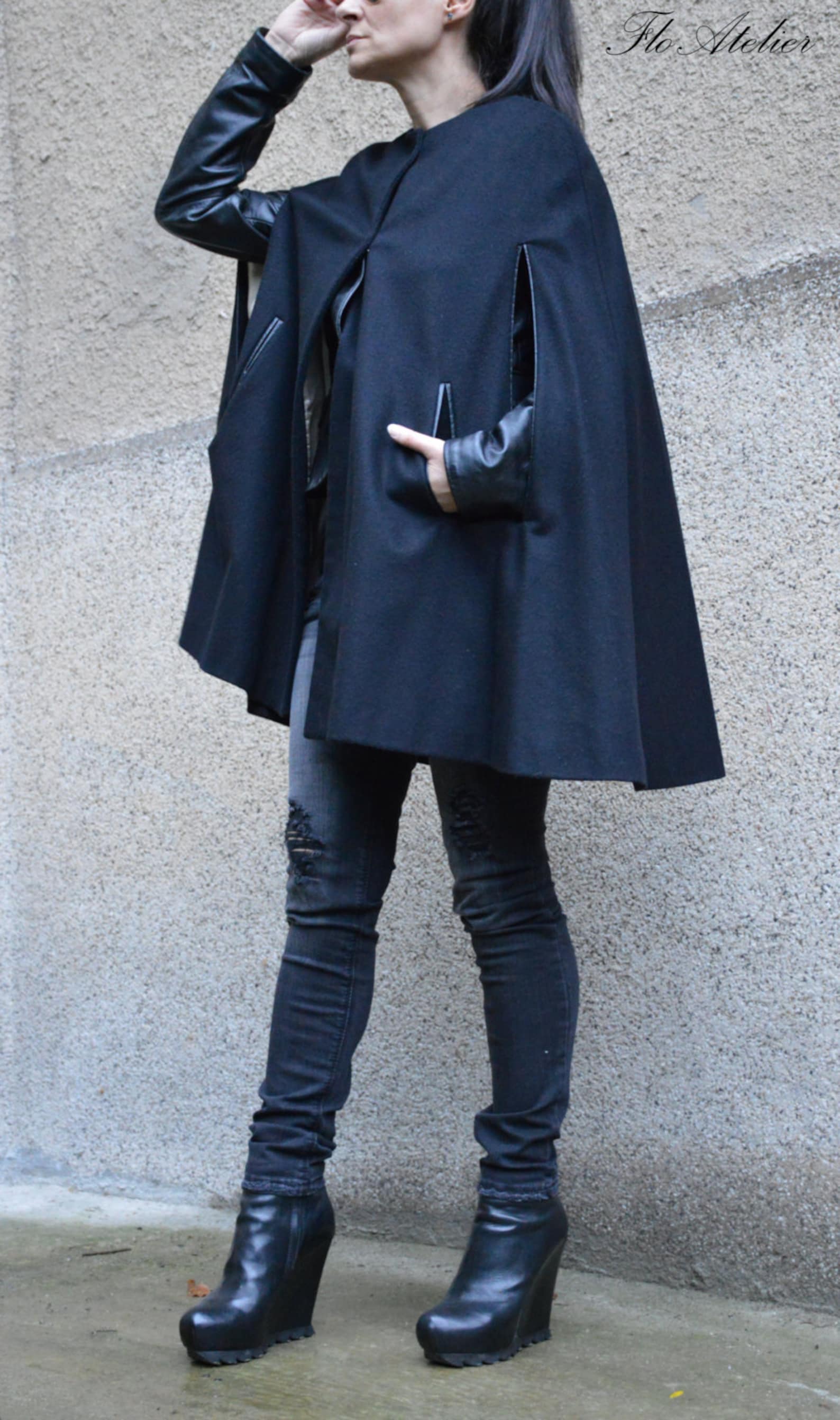 Winter Cloak Coat/jacket for Women/wool Cape/cape Jacket/fashion Cape ...