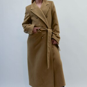 Handmade Wool Coat/winter Coat/cashmere Wool Coat/long Sleeve Trench ...
