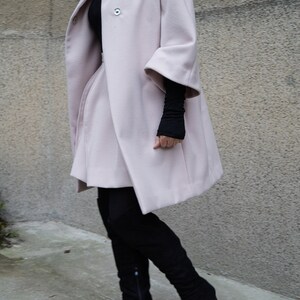 Handmade Wool Coat/winter Coat/cashmere Wool Coat/long Sleeve Trench ...