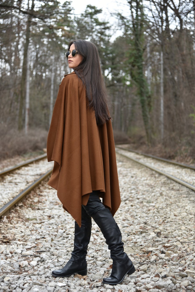 Collared Cape Coat/handmade Sleeveless Jacket/wool Cape/light - Etsy