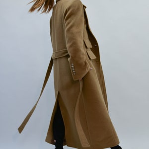 Handmade Wool Coat/winter Coat/cashmere Wool Coat/long Sleeve Trench ...