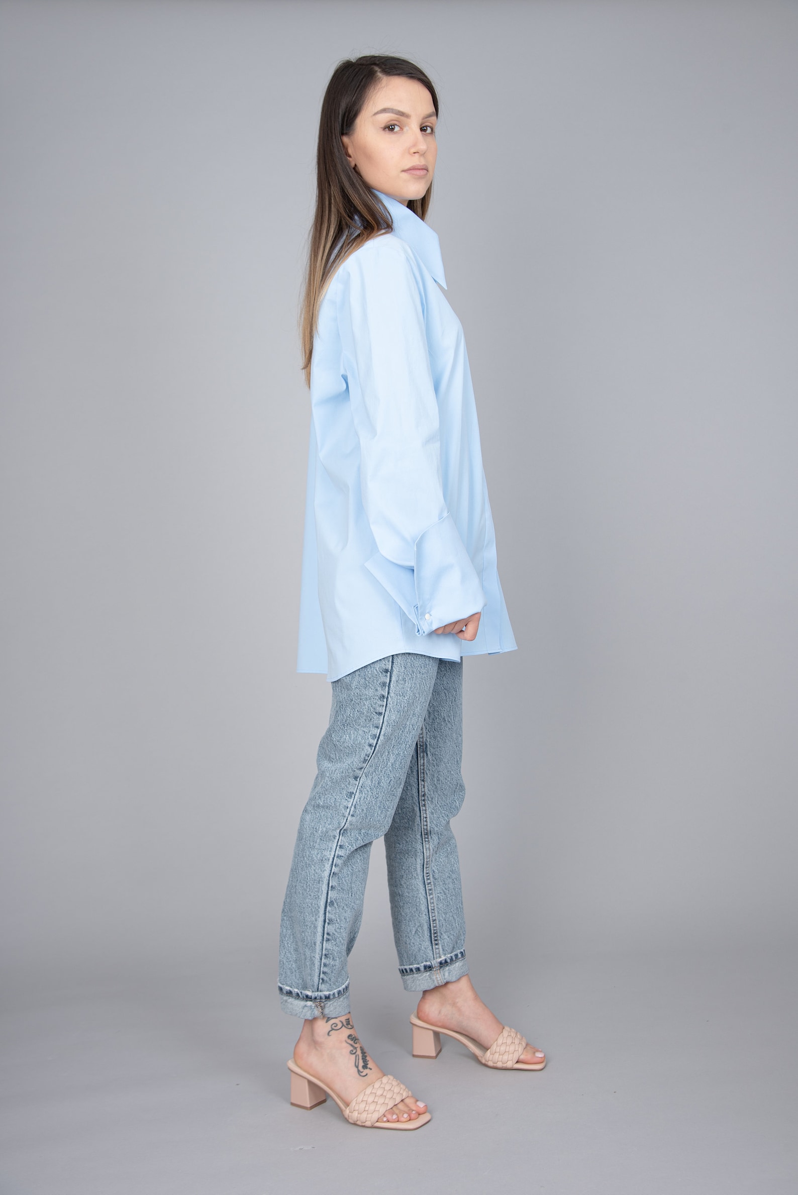 Light Blue Shirt/Elegant Formal Shirt/Minimalist Blue | Etsy