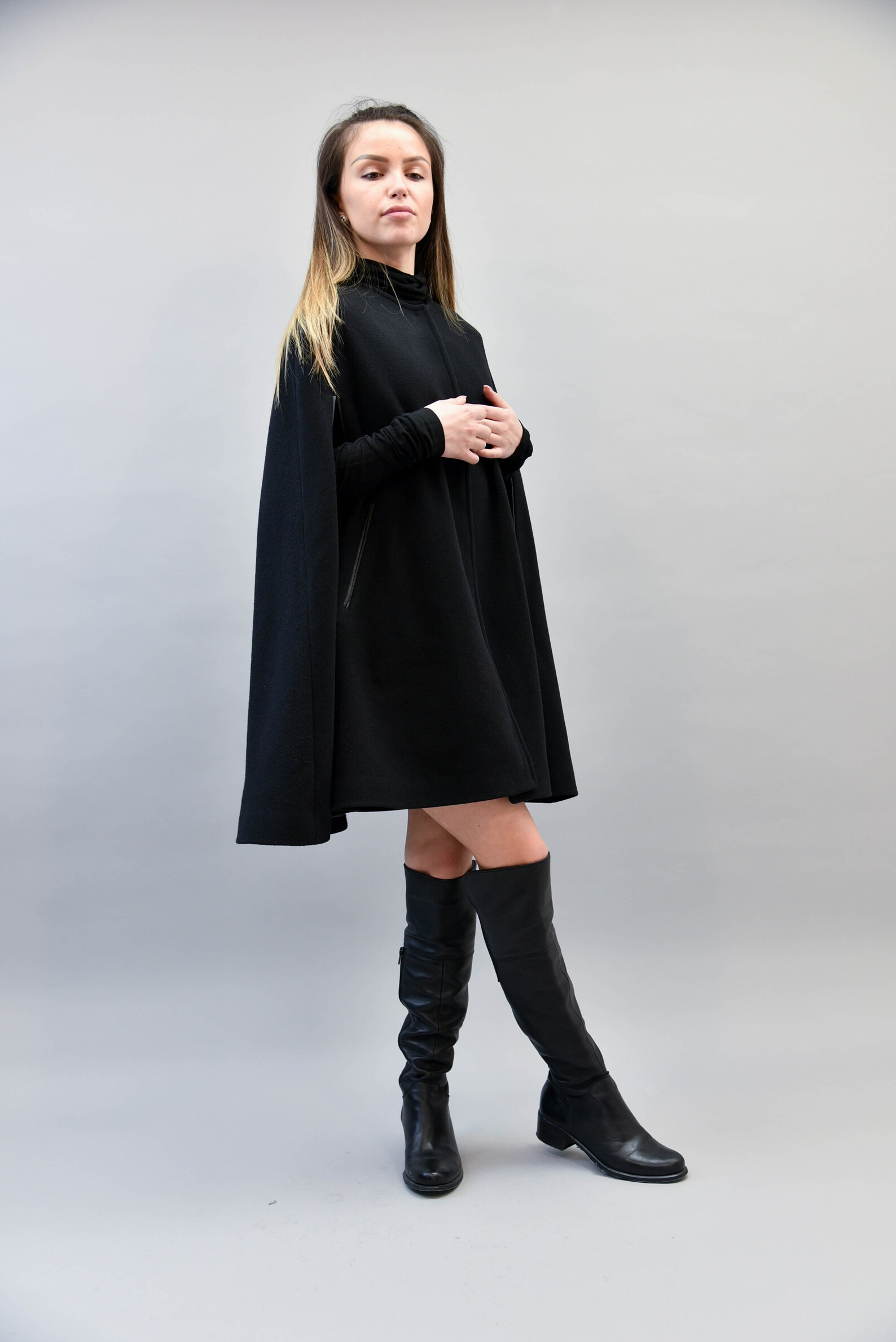 Winter Cape Coat/jacket for Women/wool Cape/cape Jacket/fashion Cape ...