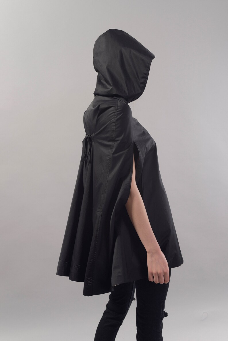 Black Cape Coat/black Jacket/cape Coat/cape Jacket/wrap - Etsy