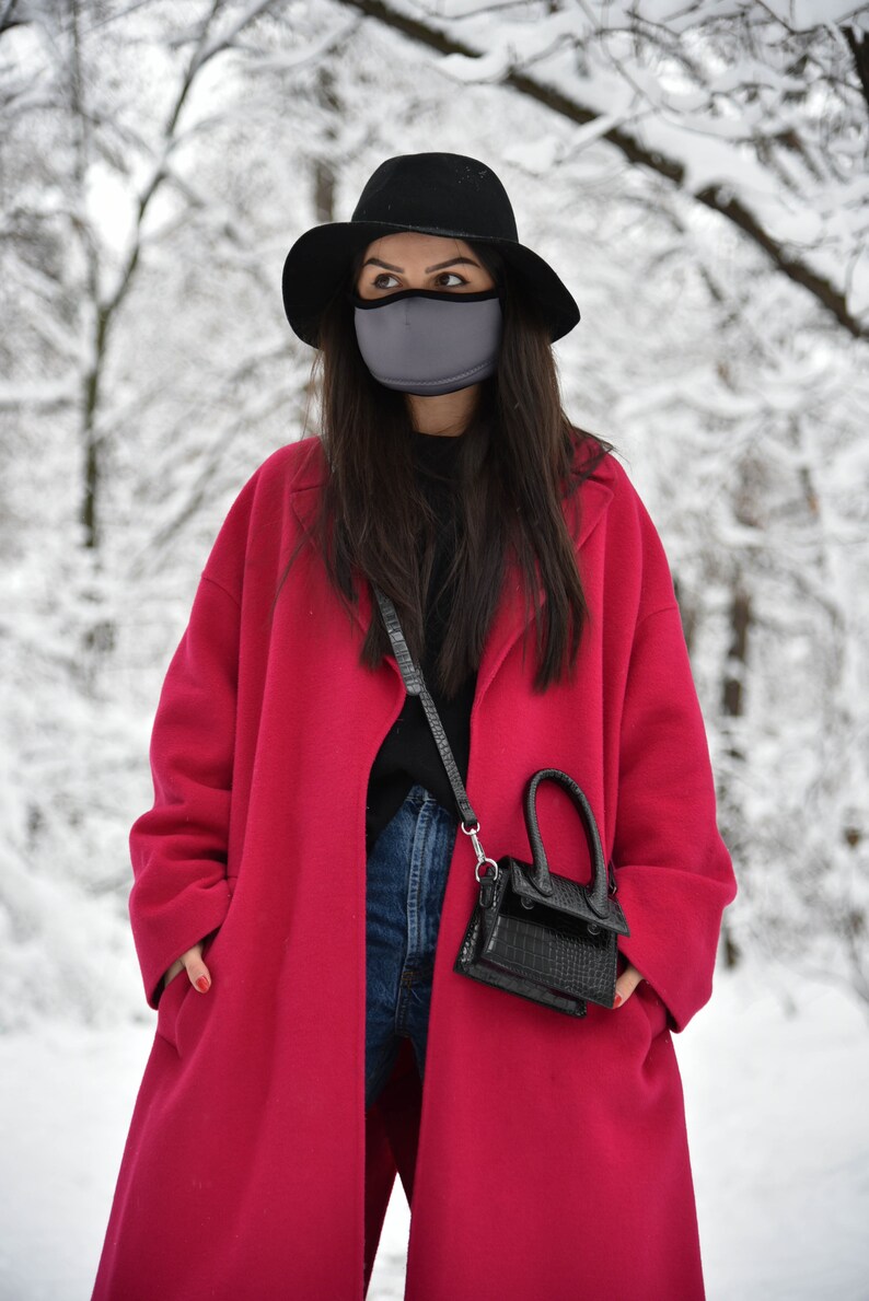 Face Mask With Filter/red Mask/activity Mask/face Washable - Etsy