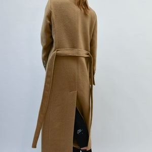 Handmade Wool Coat/winter Coat/cashmere Wool Coat/long Sleeve Trench ...