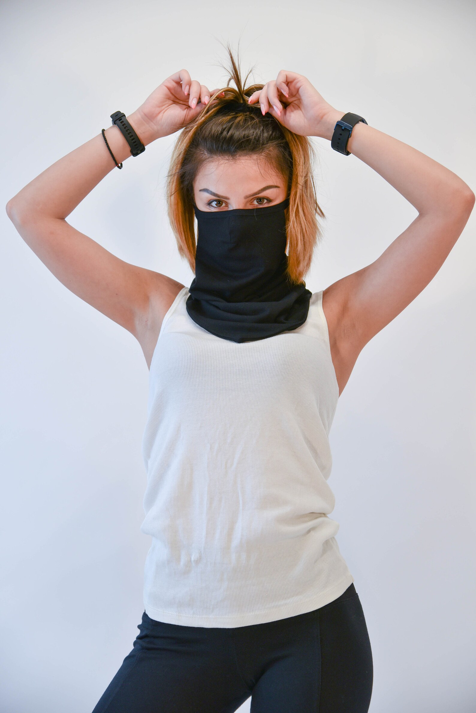 Black Long Face Mask/activity Accessory/washable Mask/reusable Washable ...