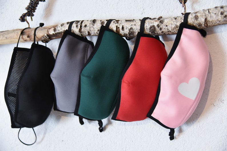 Face Mask With Filter/red Mask/activity Mask/face Washable - Etsy