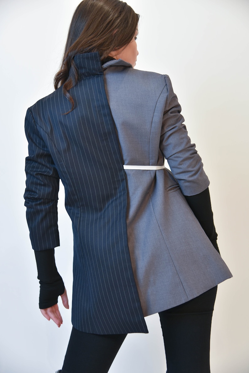 Oversized Coat/trendy Coat/extravagant Two-coloured - Etsy