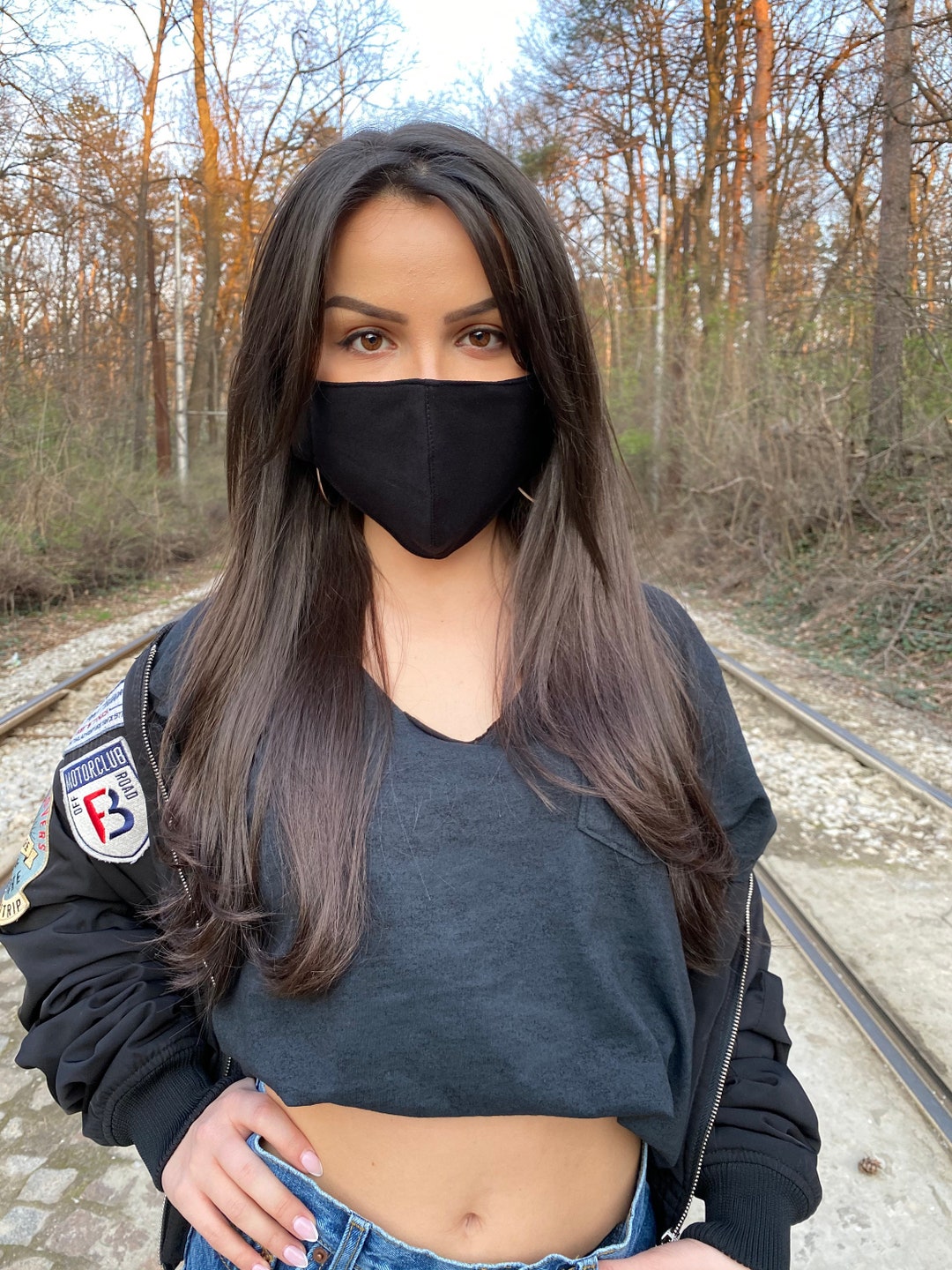 Black Face Mask With Filter/activity Mask/washable Mask/reusable ...