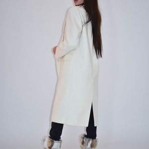 Handmade Wool Coat/winter Coat/cashmere Wool Coat/long Sleeve Trench ...