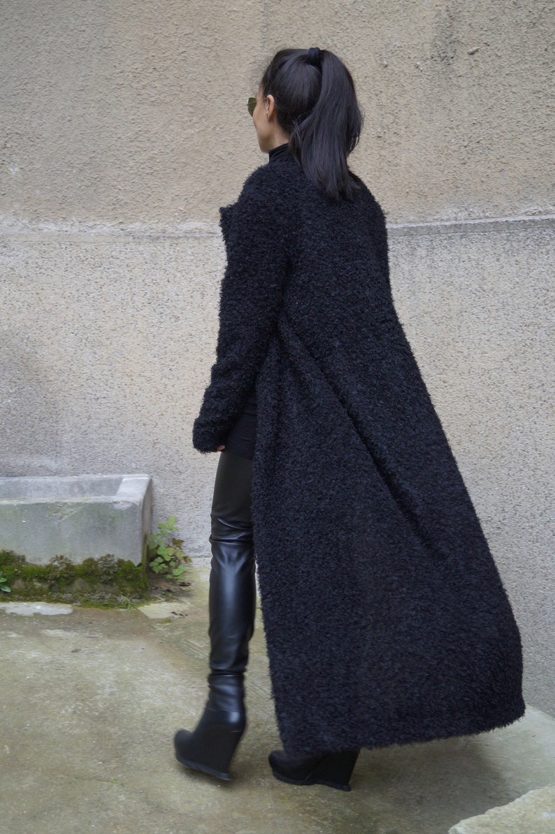 Fluffy Cardigan/dropped Cardigan/long Cardigan/longline Coat/long ...