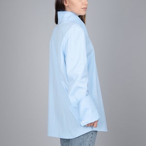 Light Blue Shirt/Elegant Formal Shirt/Minimalist Blue | Etsy