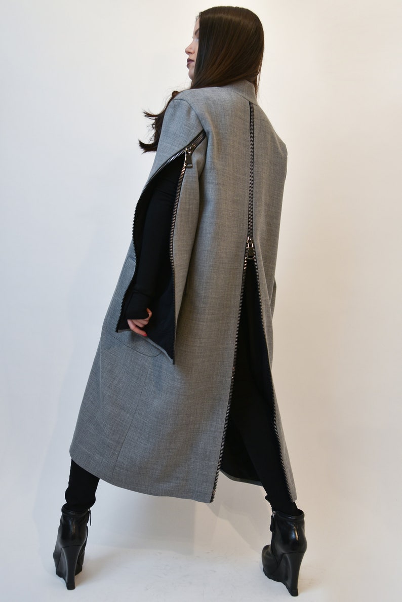 Patch Pocket Coat/long Wool Coat/all Season Collar - Etsy