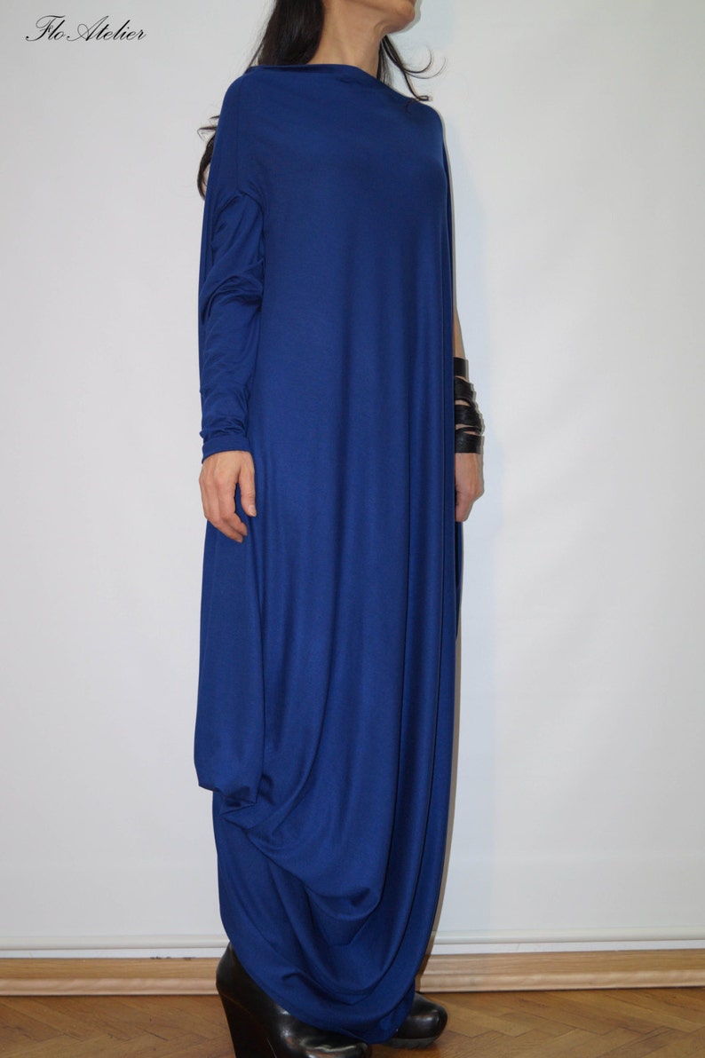 Royal Blue Asymmetrical Tunic/Handmade Long Sleeve | Etsy