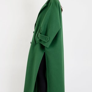 Green Wool Coat/cashmere Wool Coat/winter Coat/oversized Coat/xxl Coat ...