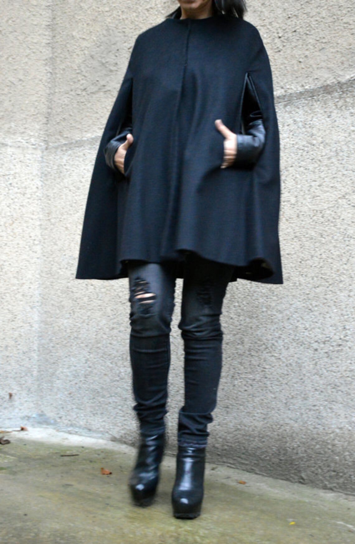 Winter Cloak Coat/jacket for Women/wool Cape/cape Jacket/fashion Cape ...