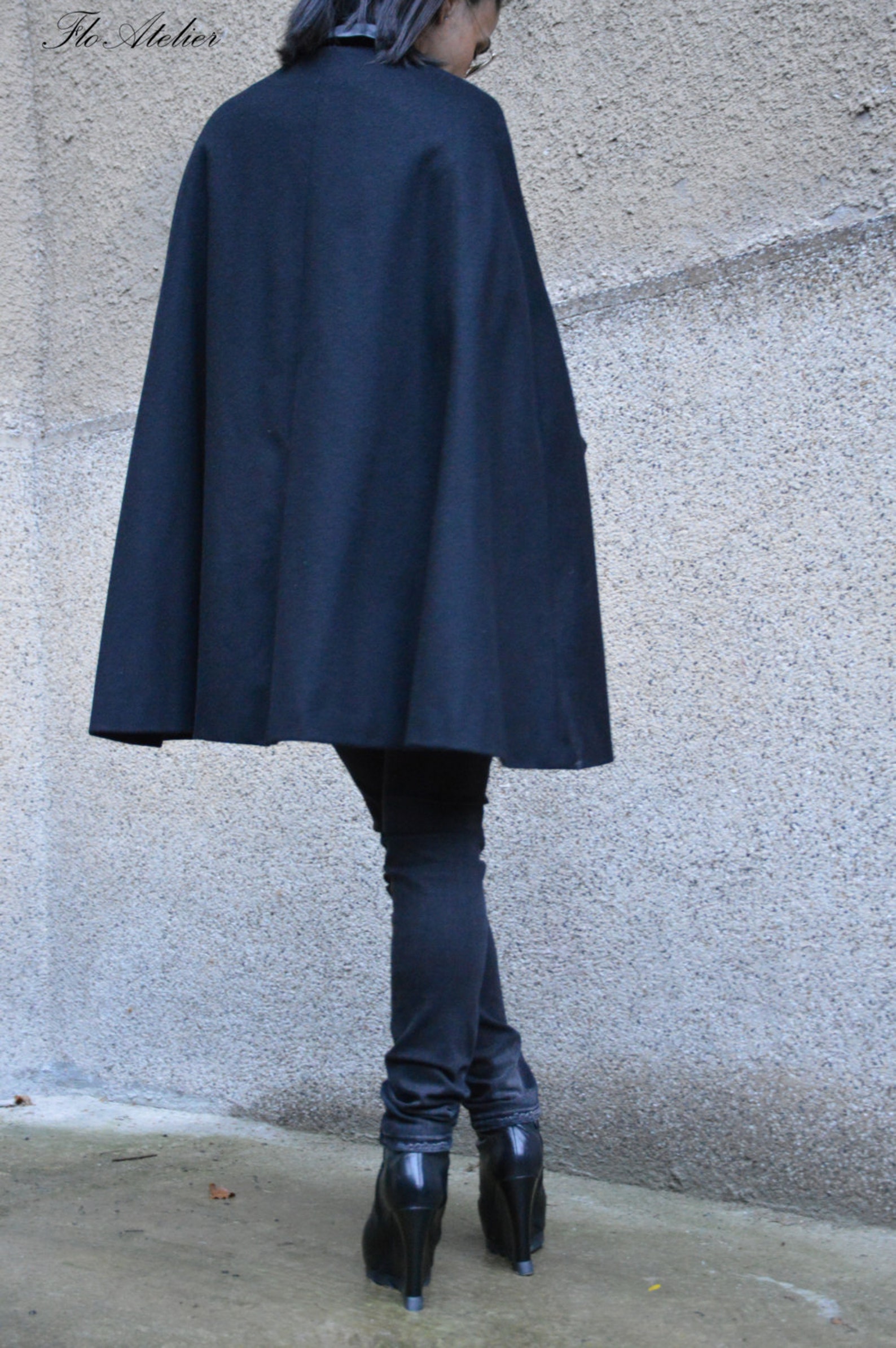 Winter Cloak Coat/jacket for Women/wool Cape/cape Jacket/fashion Cape ...