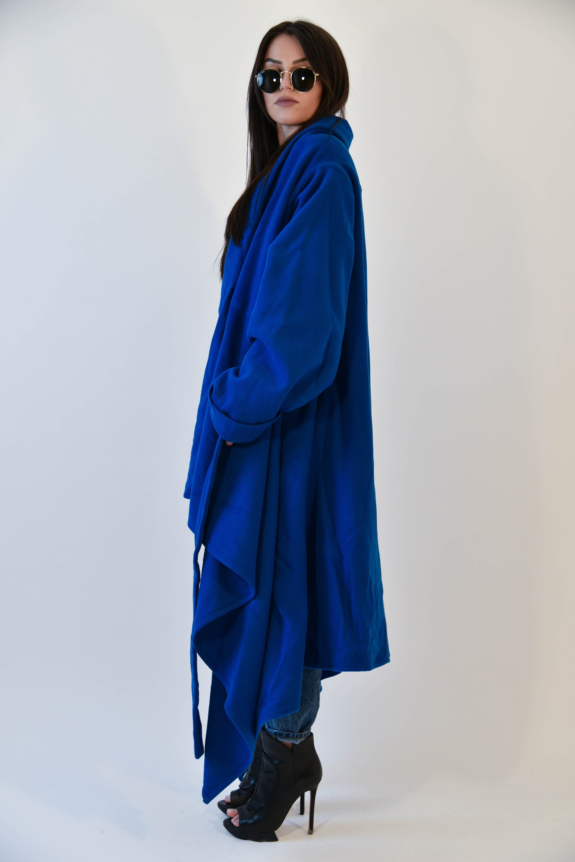Oversized Wool Coat/Extra Long Coat/Cashmere Wool Coat /Long | Etsy