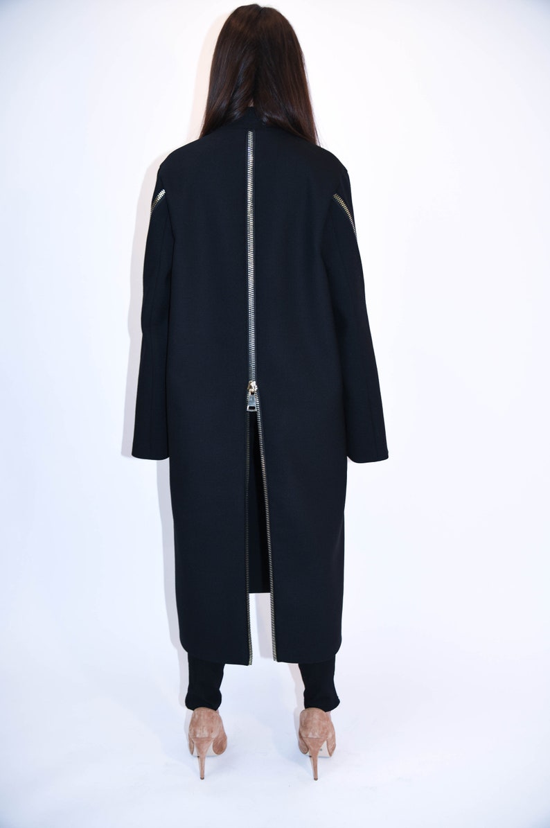 Patch Pocket Coat/long Wool Coat/all Season Collar | Etsy