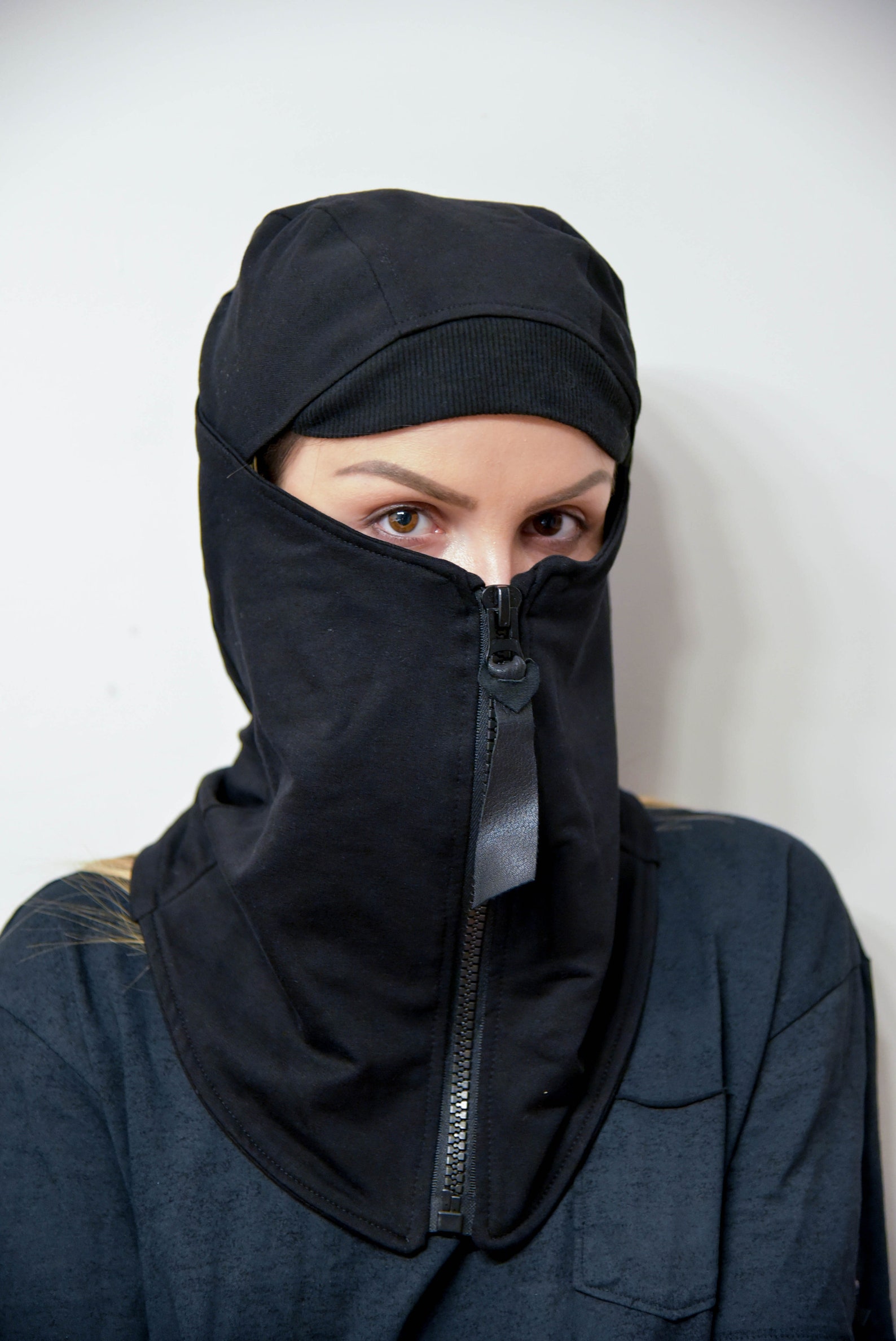 Handmade Black Zipper Mask/black Balaclava/hood Zipper | Etsy